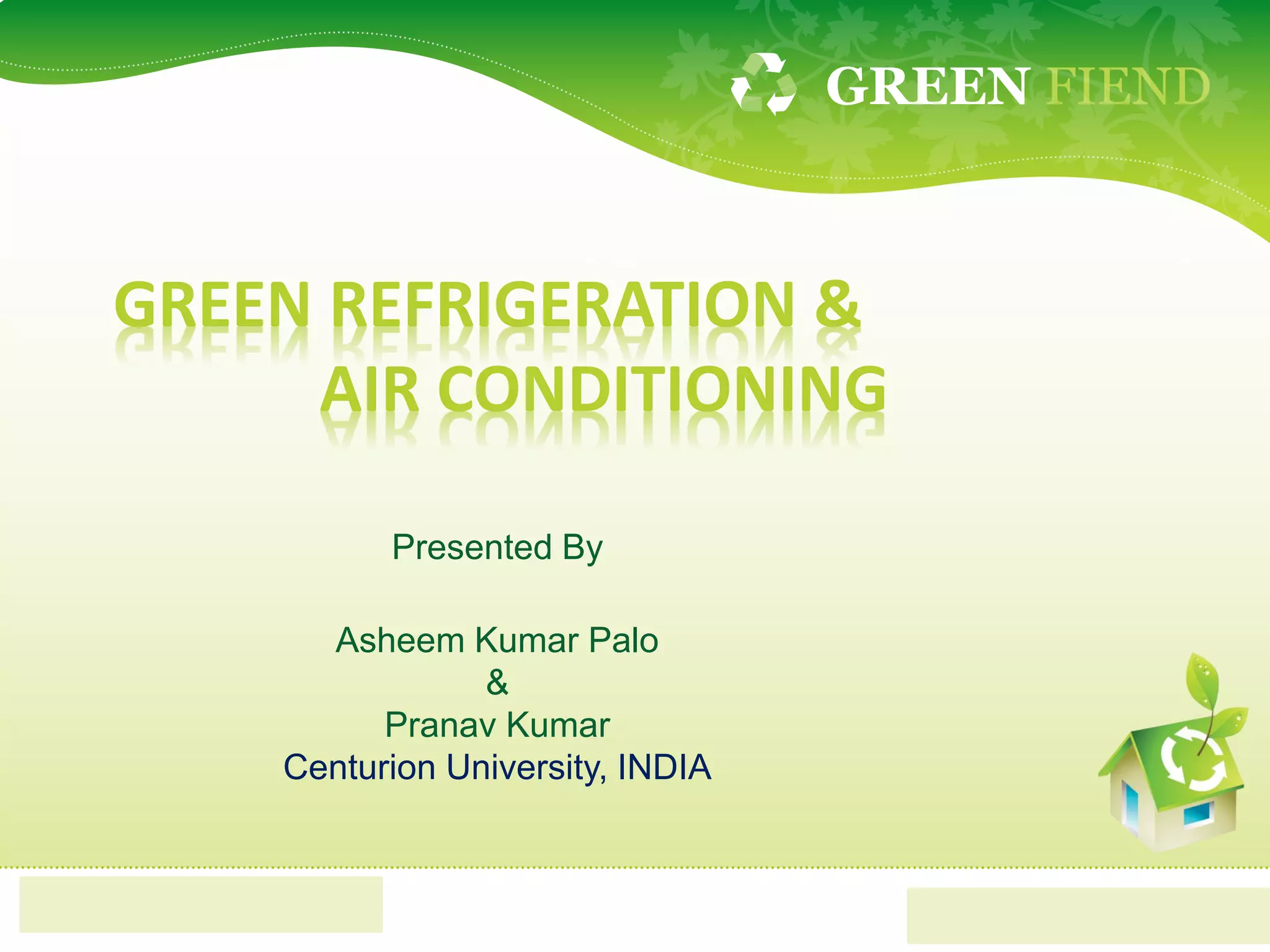 Green refrigeration & air conditioning | PDF
