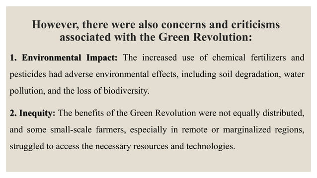 Green Revolution.pptx | Agriculture | Industries