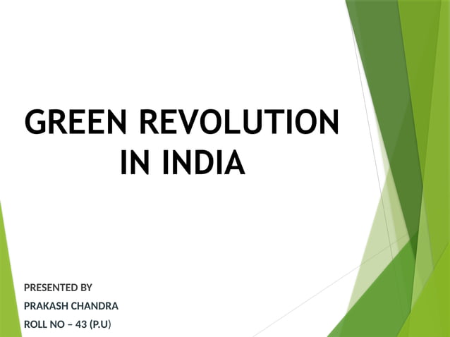 Green revolution classification and characteristics | PPT