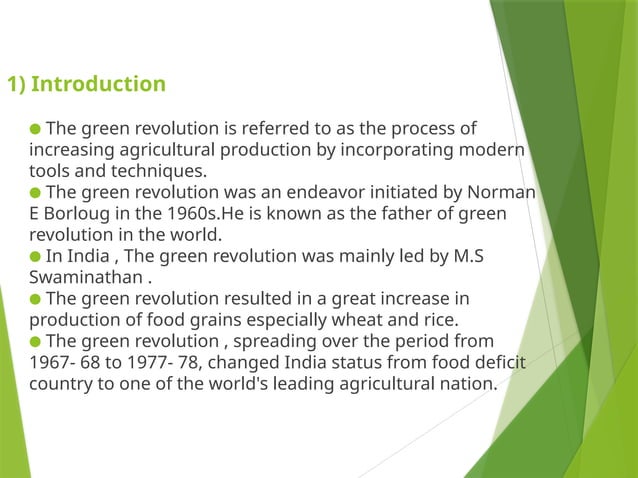 Green revolution classification and characteristics | PPTX ...