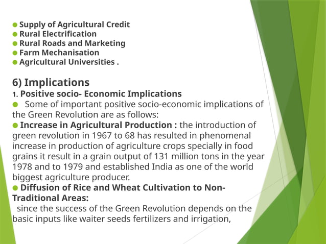 Green revolution classification and characteristics | PPTX ...