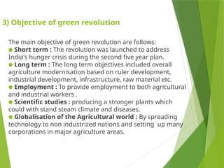 Green revolution transforming india into a new perspective | PPTX