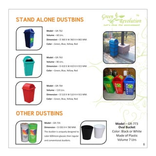 Best Quality Dustbins | Green Revolution | Plastic Dustbins | Steel ...