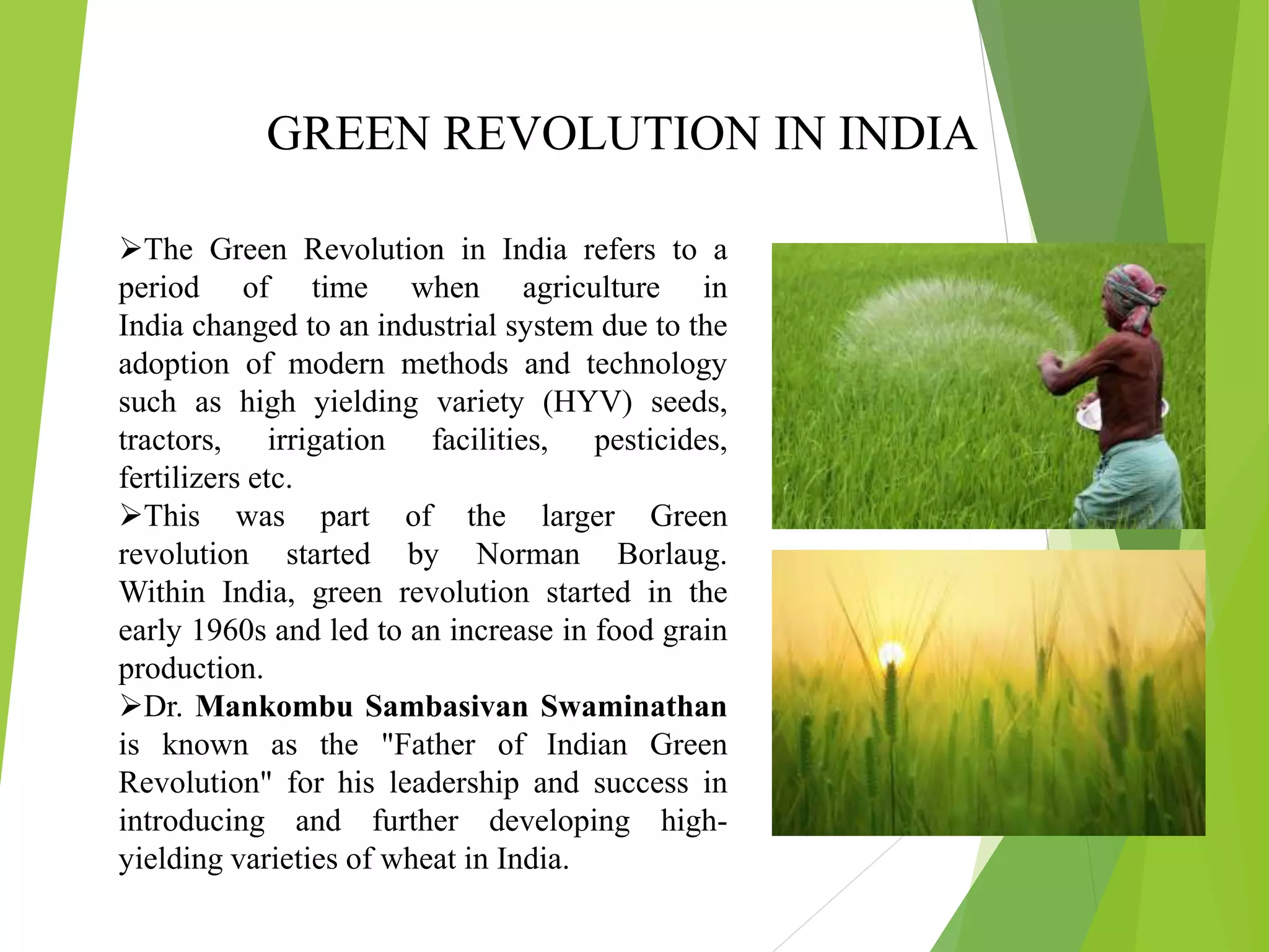 Green revolution in India | PPTX