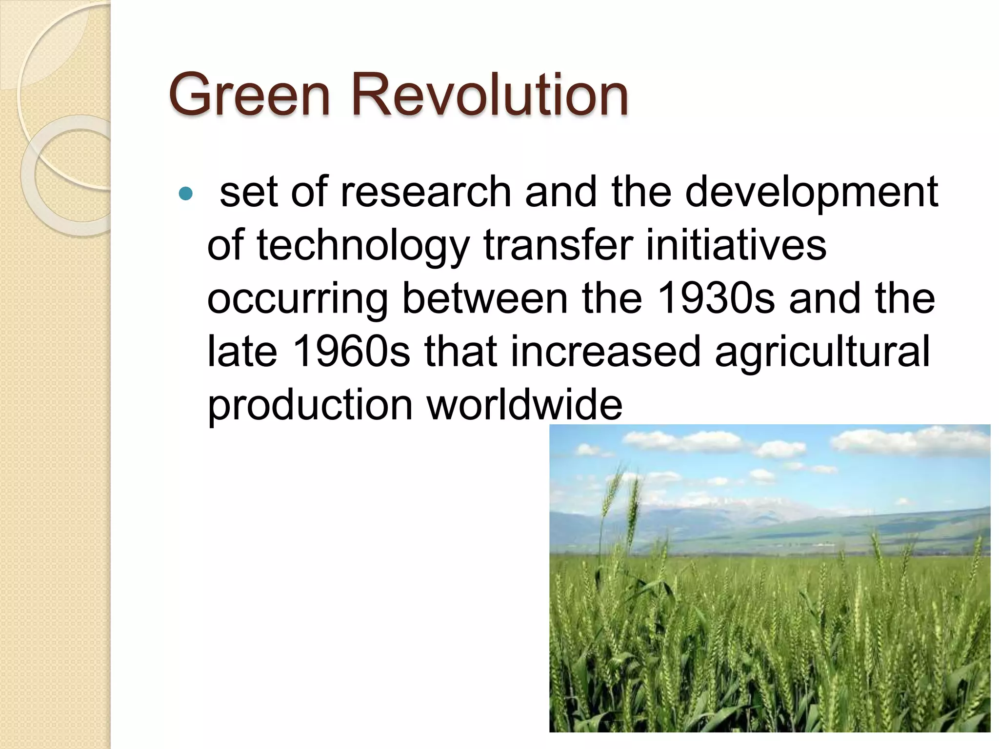Green revolution, genetic erosion | PPTX