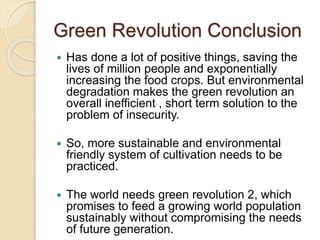 Green revolution, genetic erosion | PPTX