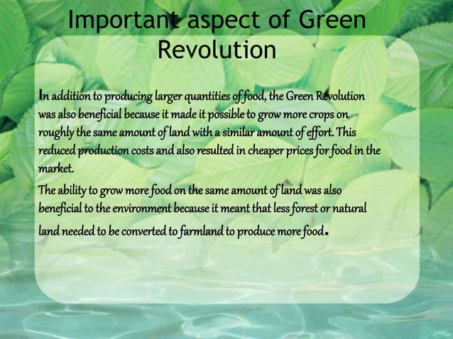 Green Revolution in India.pptx | Agriculture | Industries