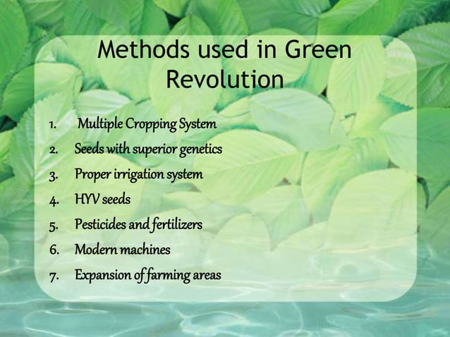 Green Revolution in India.pptx | Agriculture | Industries