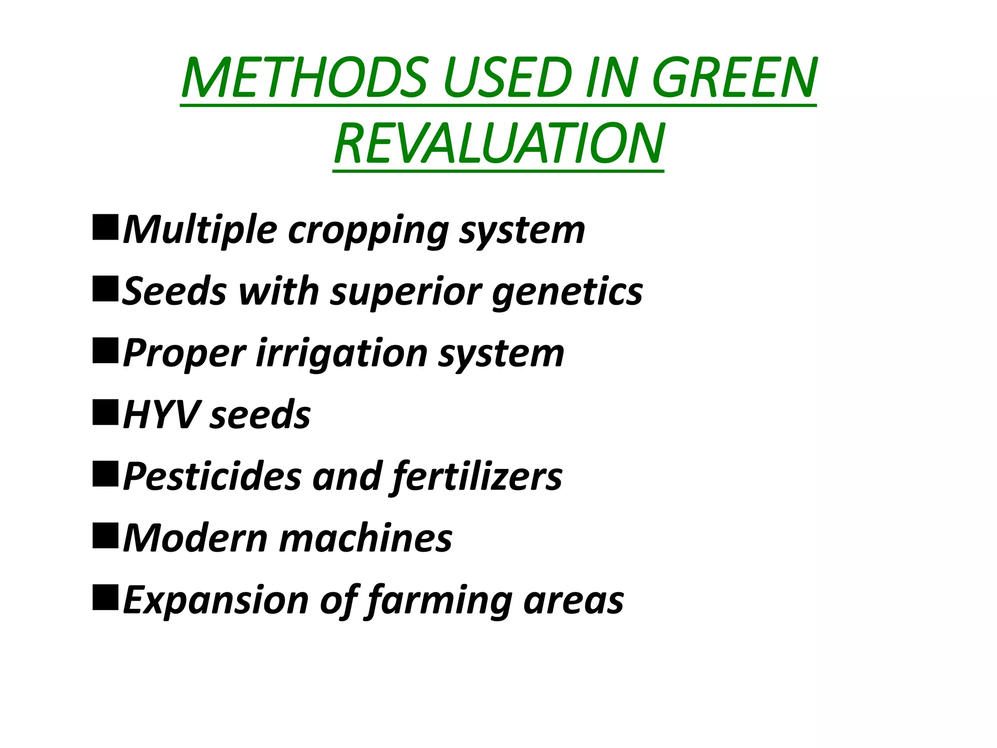 Green revolution ppt | PPTX