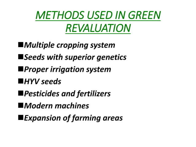 Green revolution ppt | PPTX