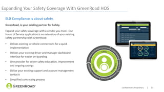 GreenRoad Solution Hours of Service, ELD and Driver Behavior | PDF