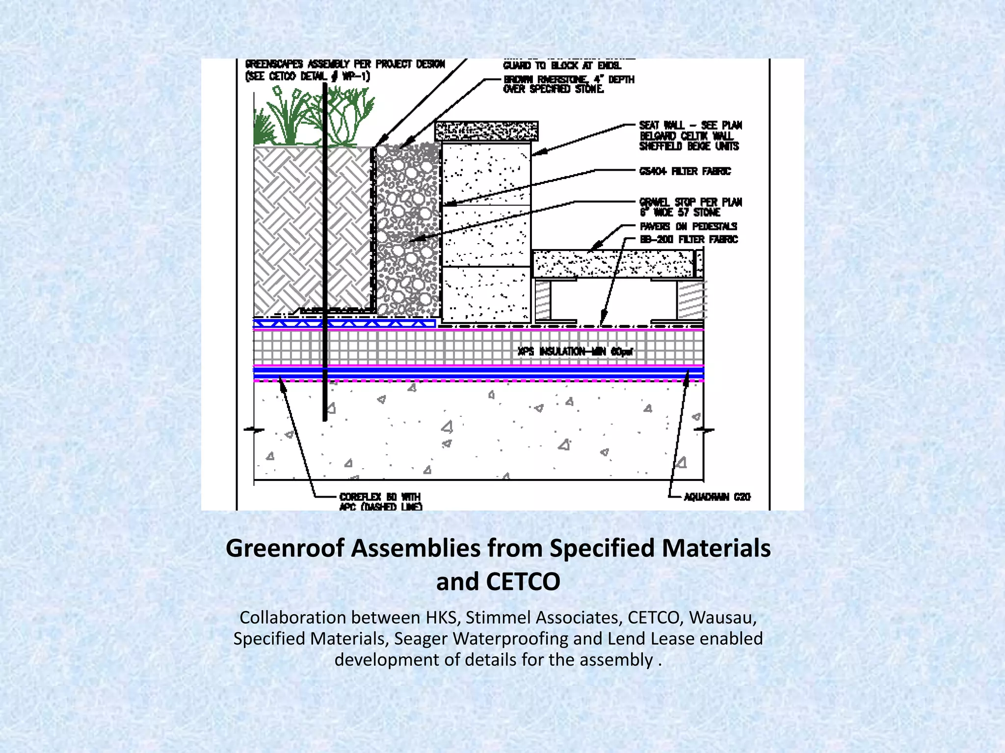 Greenroof Assemblies From Specified Materials And Cetco | PPTX
