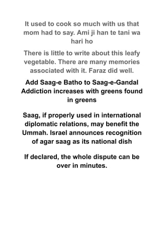 green saag jag putof panjabi pakistan.pdf | Nutrition | Healthy Living