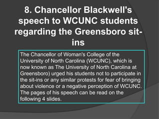 Greensboro Sit-Ins | PPTX | Politics