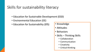 Digital Tools to Advance Sustainability Literacy | PDF