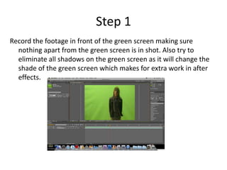 Green screen | PPTX | Video Production | Content Production