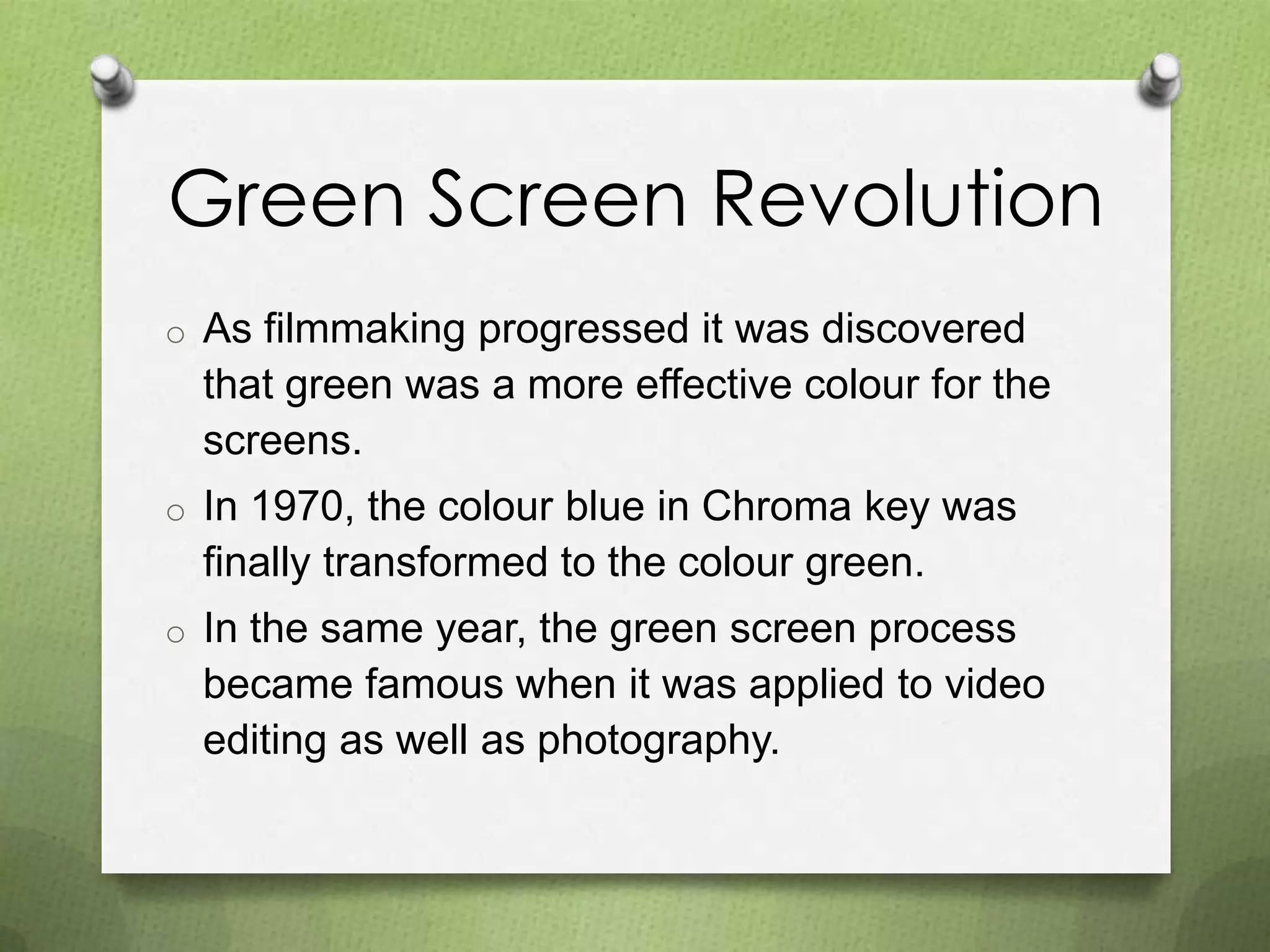 Green screen Technology | PPTX