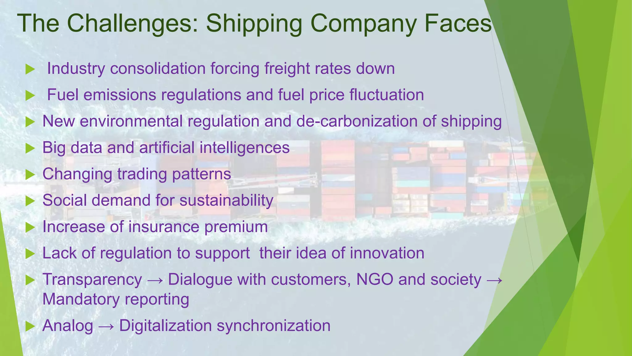 Green Shipping and Sustainable Development: Stena Shipping Lines ...