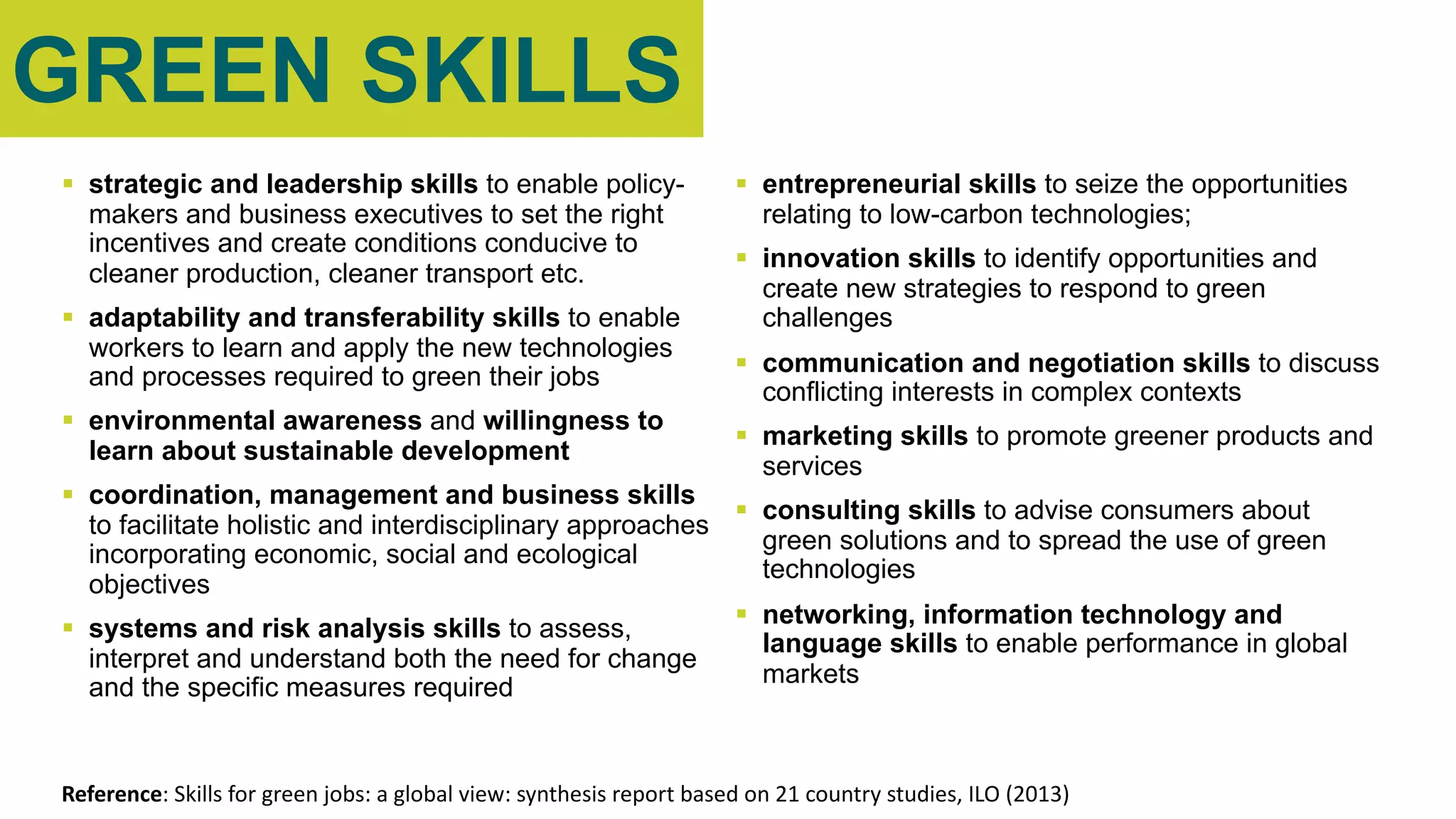 Green skills and jobs | PDF