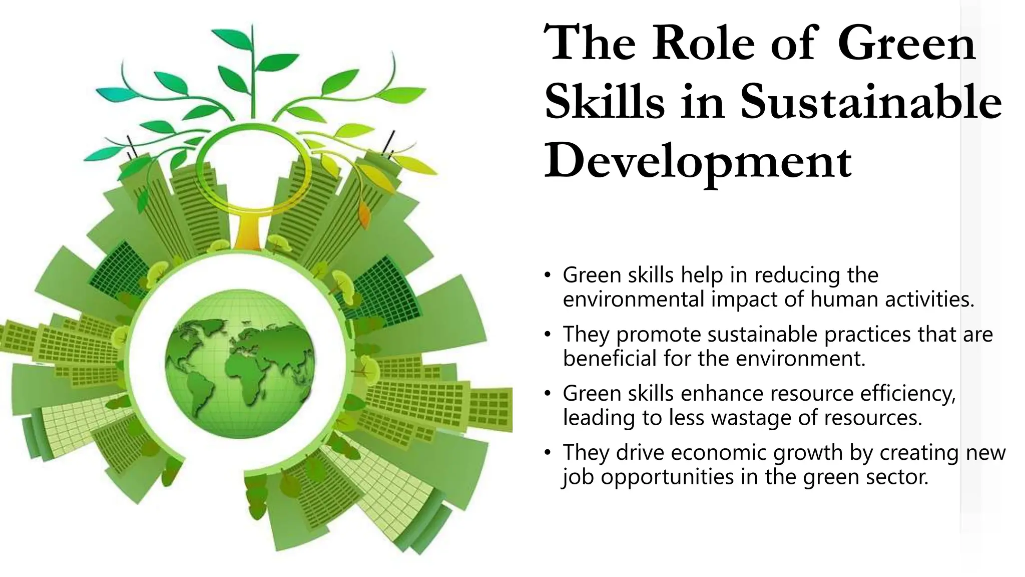 Ppt for school project on the topic "Green Skills" | PPTX