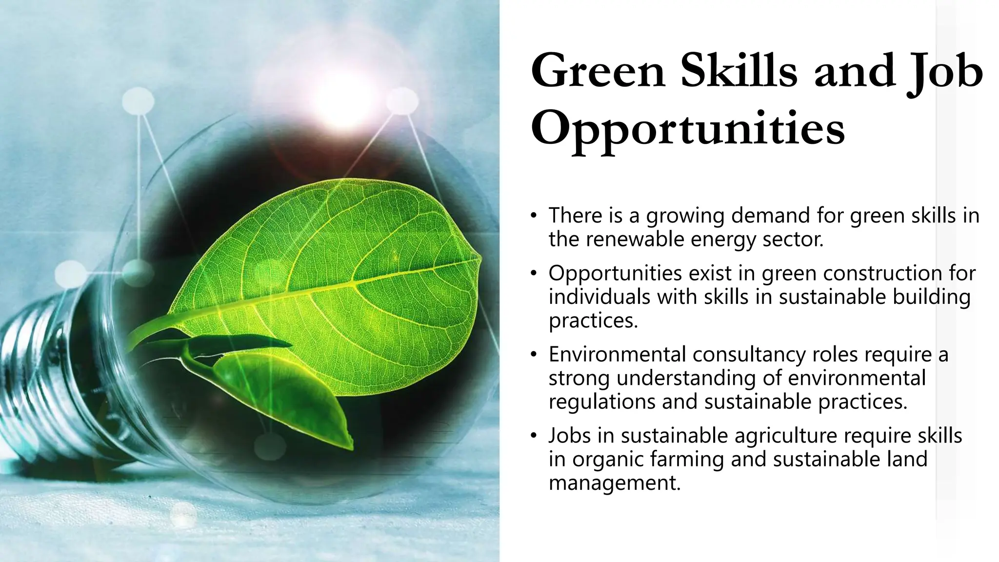 Ppt for school project on the topic "Green Skills" | PPTX