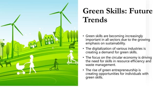 Ppt for school project on the topic "Green Skills" | PPTX | Environmental Services Industry ...
