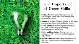 Ppt for school project on the topic "Green Skills" | PPTX