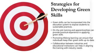 Ppt for school project on the topic "Green Skills" | PPTX