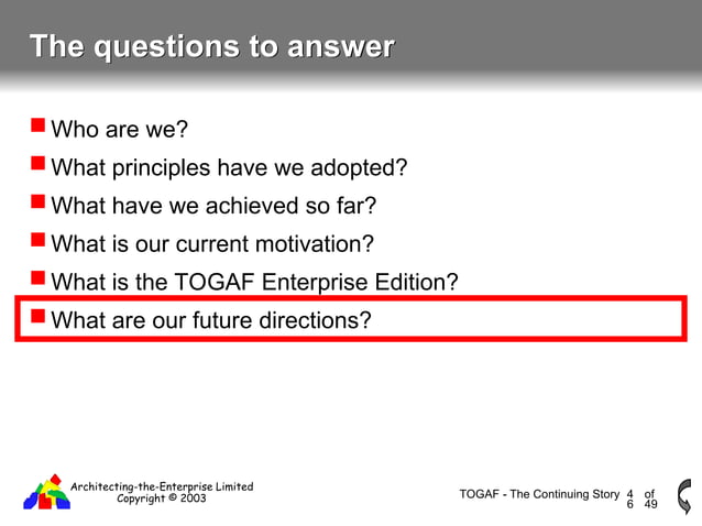 The Open Group Architecture Framework (TOGAF) | PPT