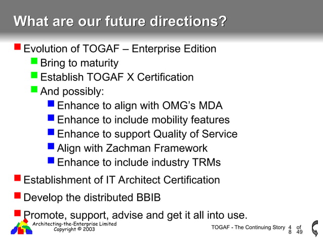 The Open Group Architecture Framework (TOGAF) | PPT