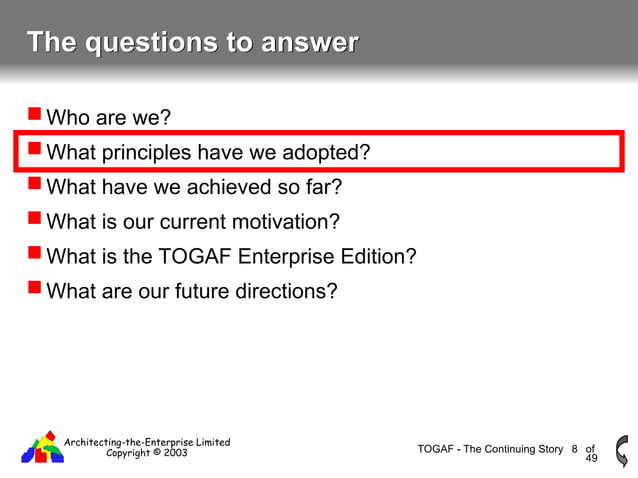The Open Group Architecture Framework Togaf Ppt