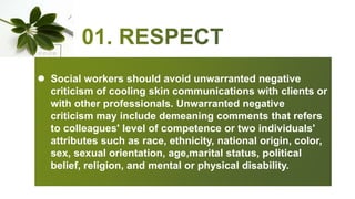 Social Work's Ethical Responsibilities to Colleagues | PPTX