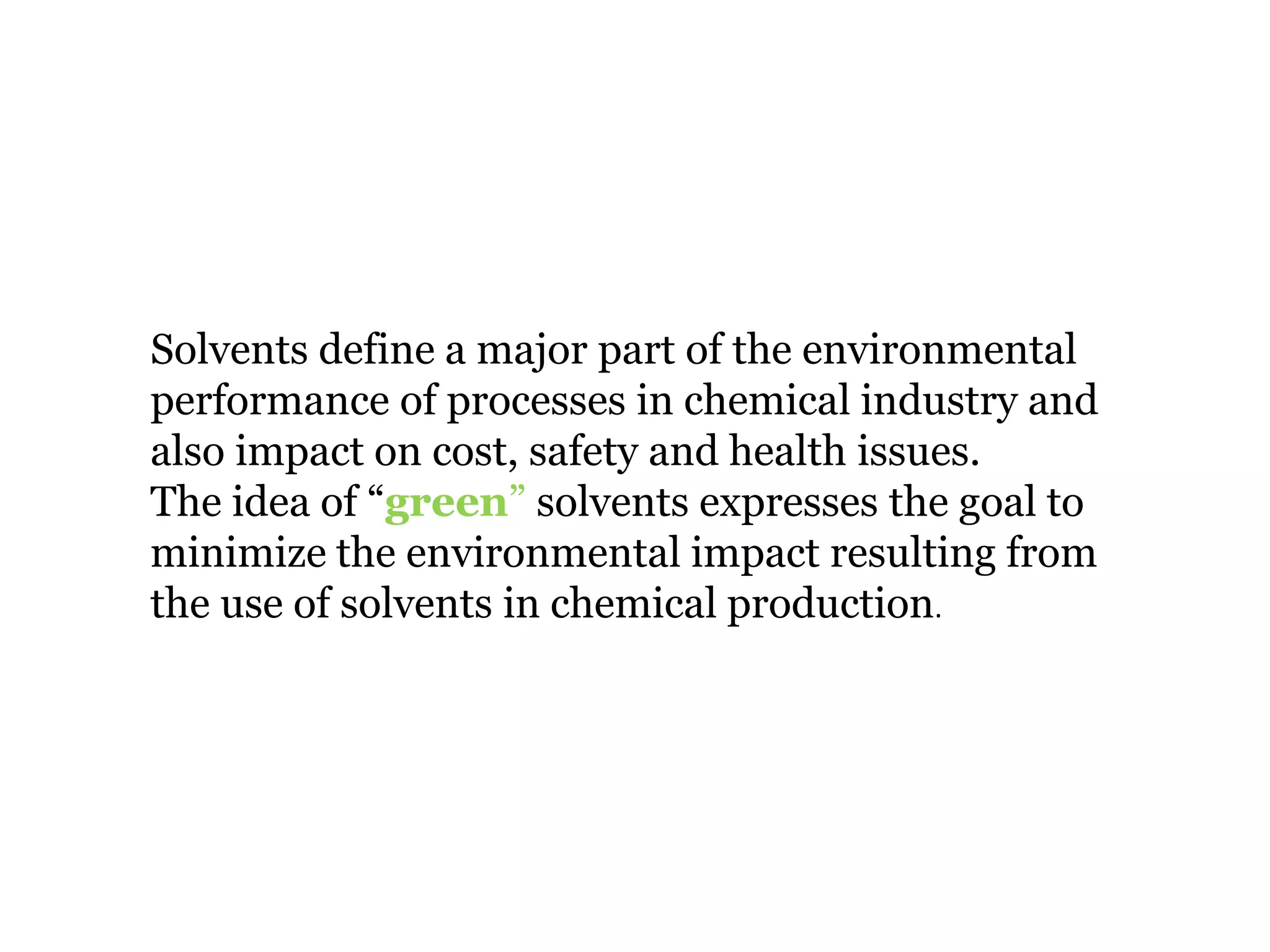 Green solvents ppt | PPTX