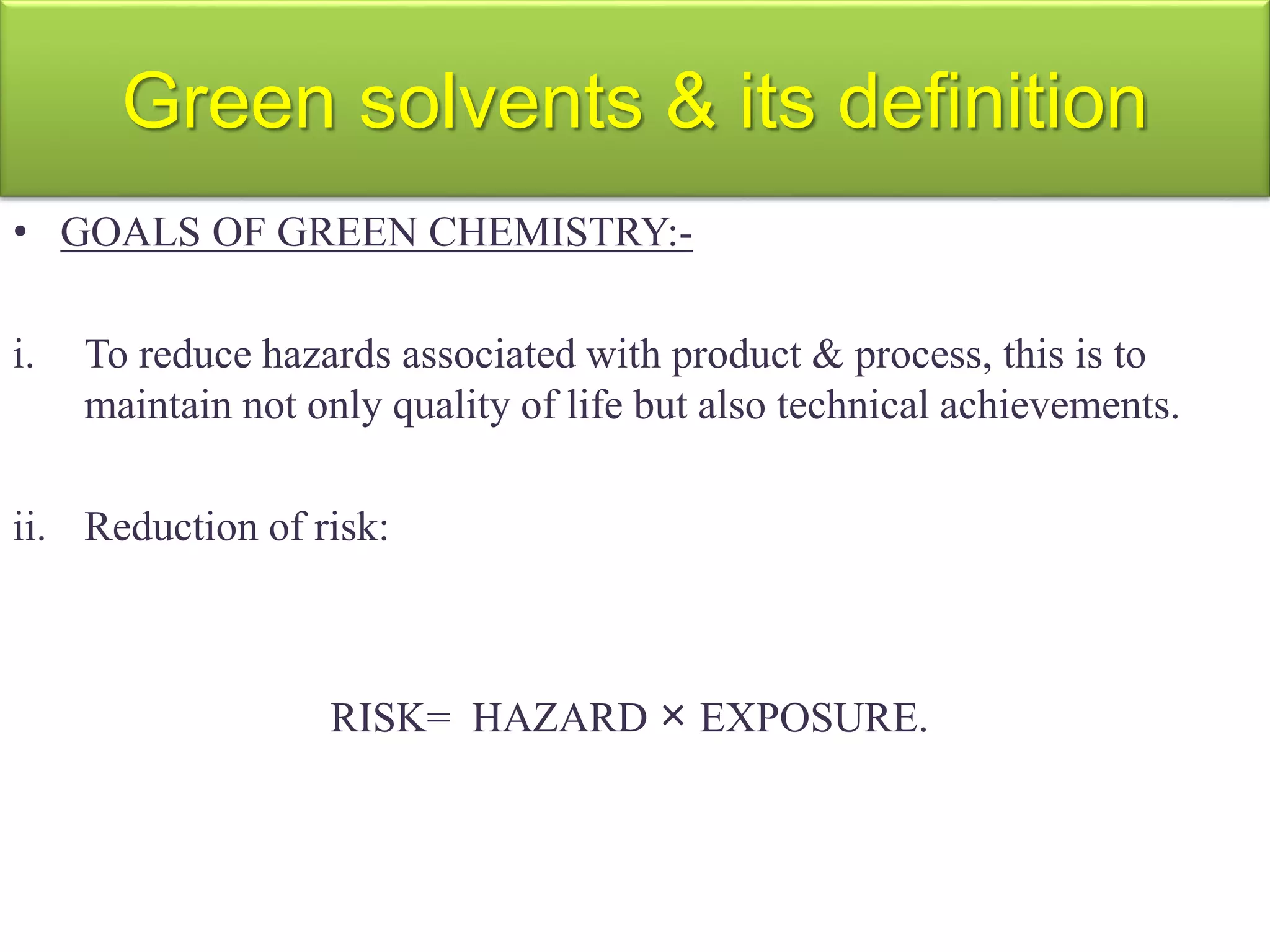 Green solvents ppt | PPTX