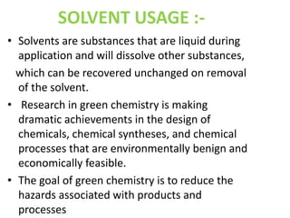 Green solvents ppt | PPTX