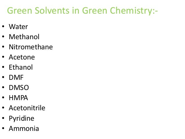 Green solvents ppt