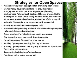 Planning for Open Spaces to Make Cities Healthy | PPTX