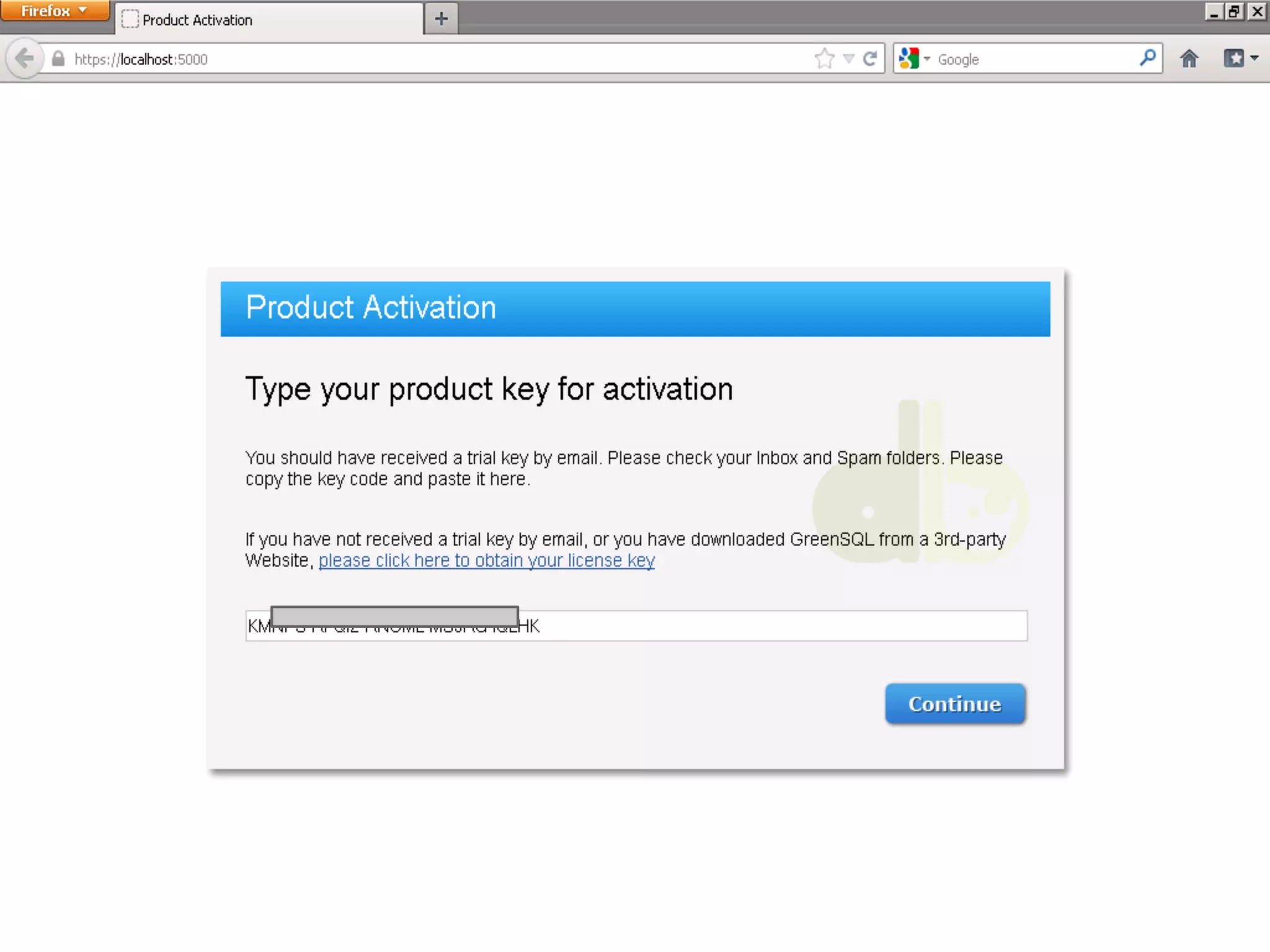 GreenSQL Express Activation Presentation Tutorial | PDF