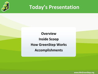 Minnesota GreenStep Cities Overview | PDF