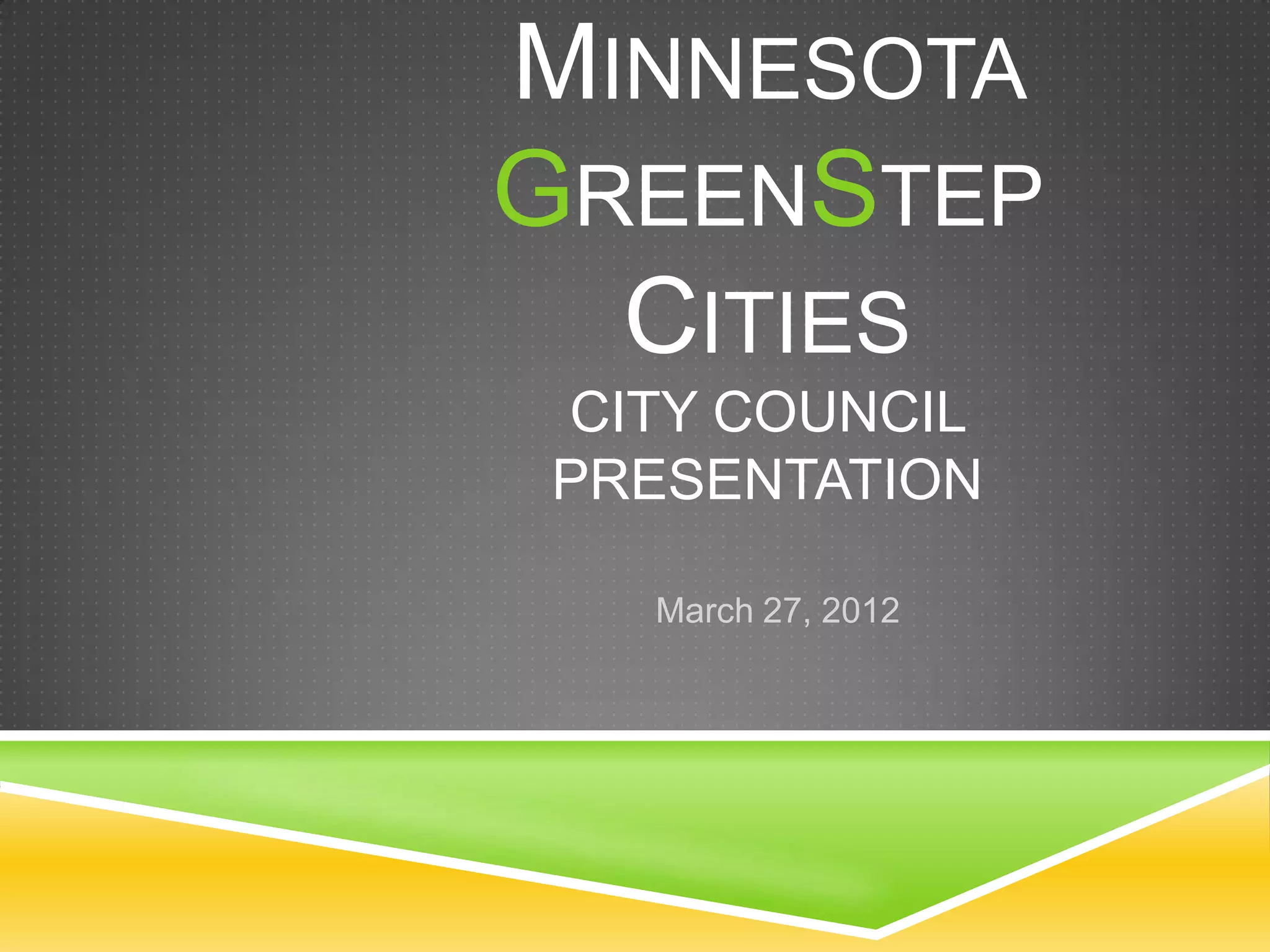 Green Step Marshall City Council Presentation | PPTX
