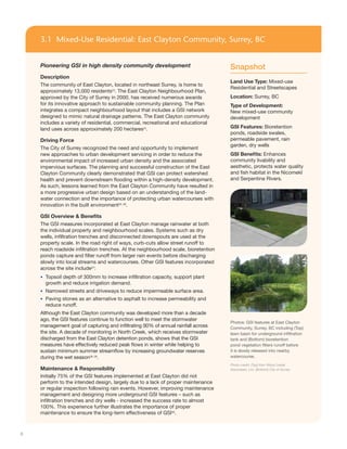 Showcasing Successful Green Stormwater Infrastructure - Lessons from Implementation in British ...
