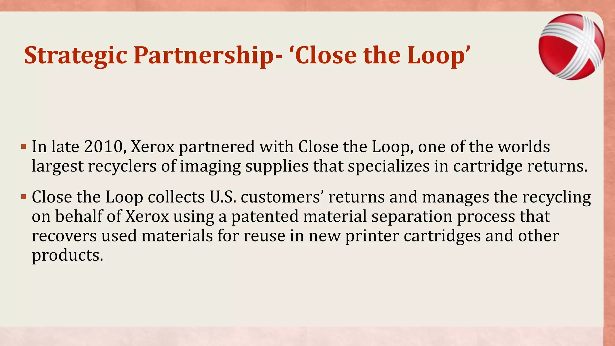 Green supply chain of xerox | PPTX
