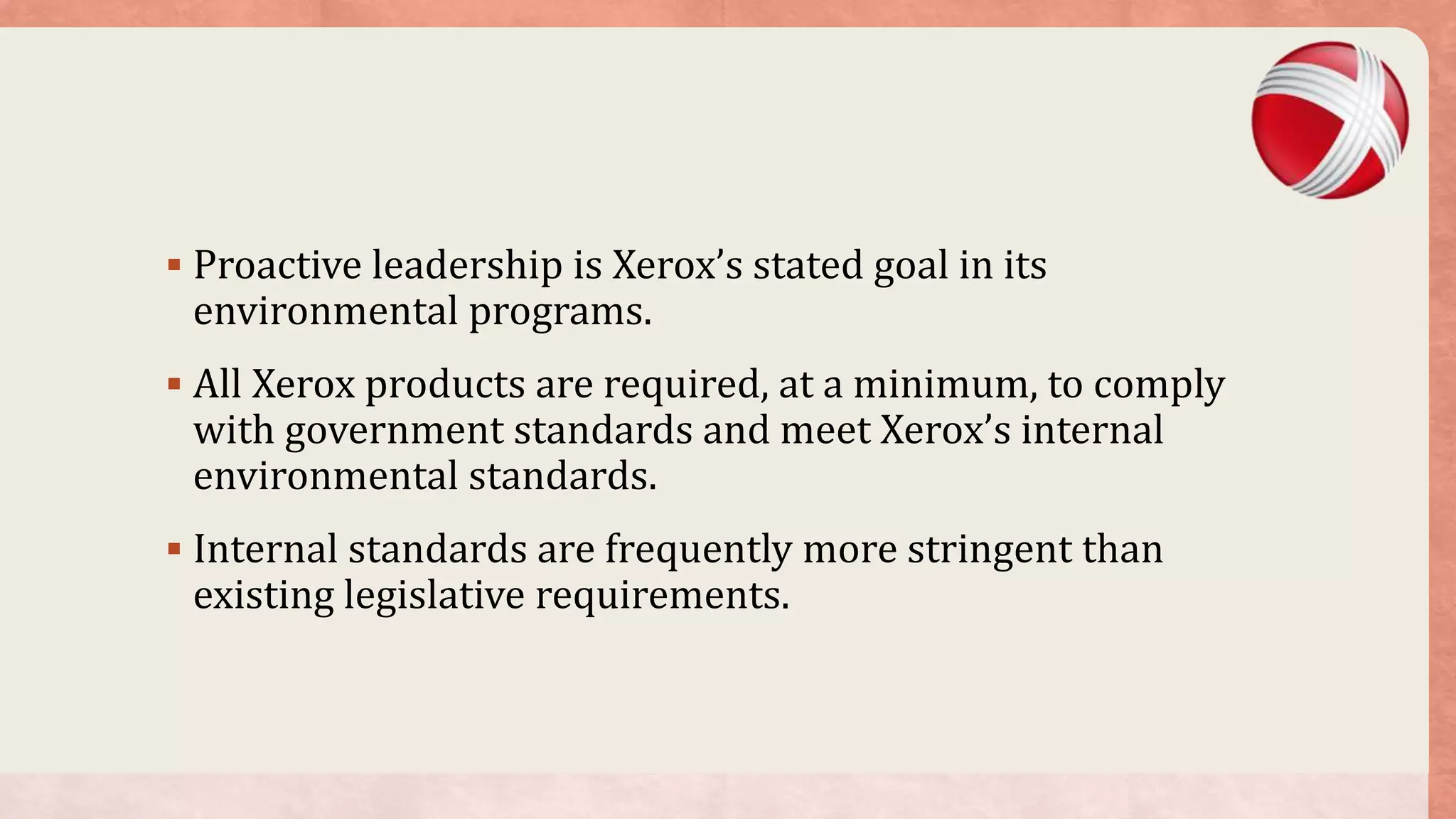 Green supply chain of xerox | PPTX