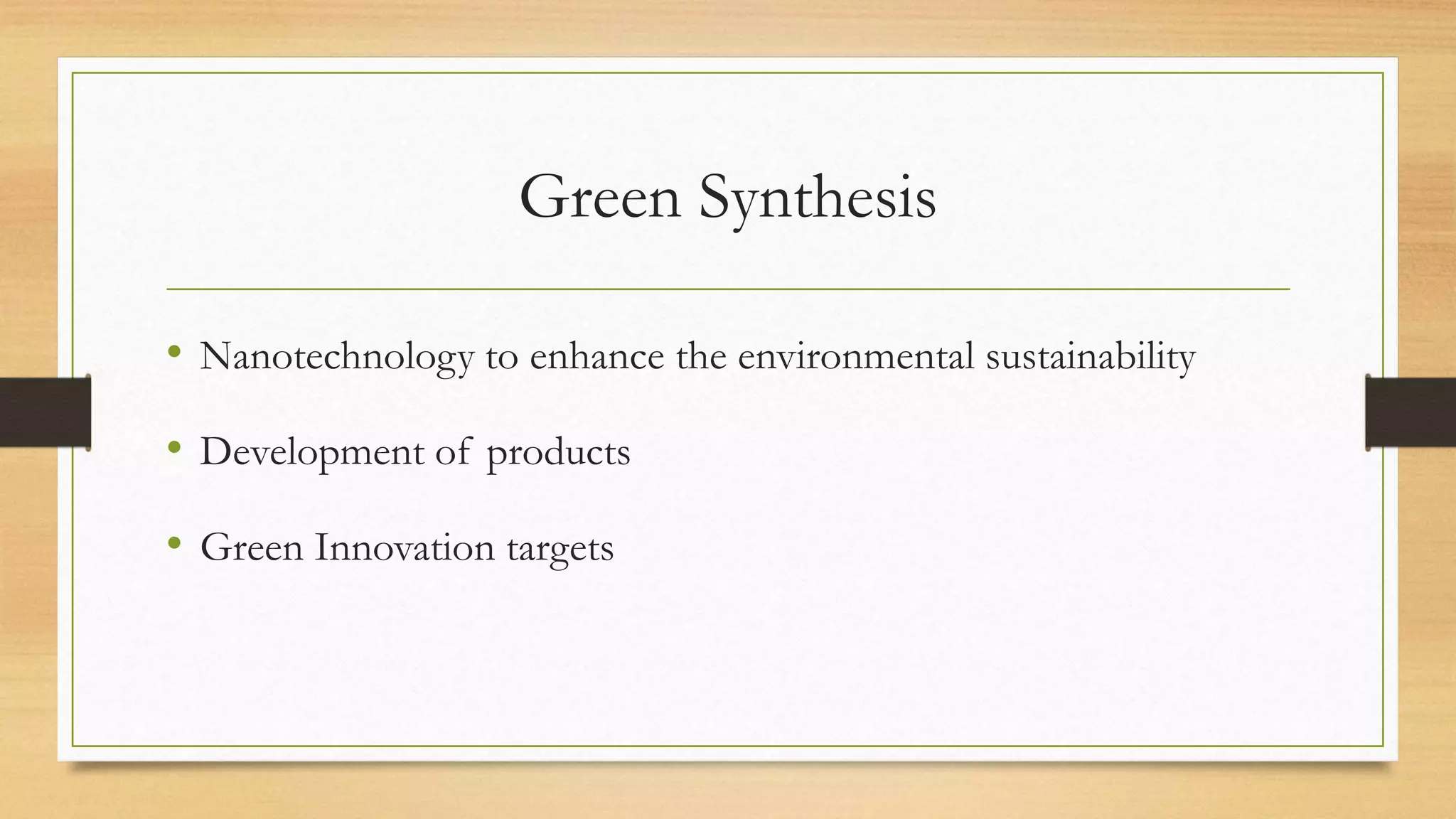 Green synthesis of gold nano particles | PPTX