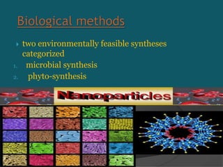 Green synthesis of nanoparticles | PPTX
