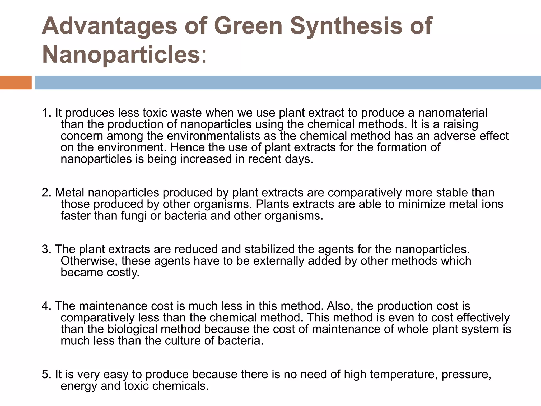 Green synthesis of nanoparticles brainware university | PPT