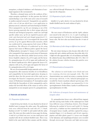 Green synthesis of silver nanoparticles and its application for ...