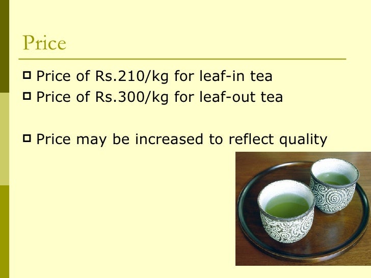 Green tea marketing plan
