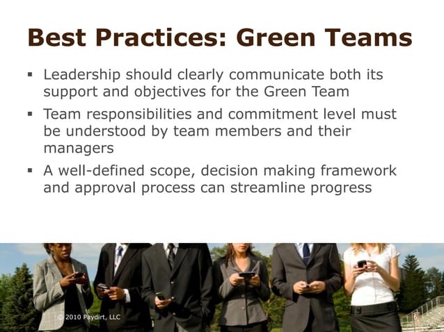 Green Team Best Practices | PDF