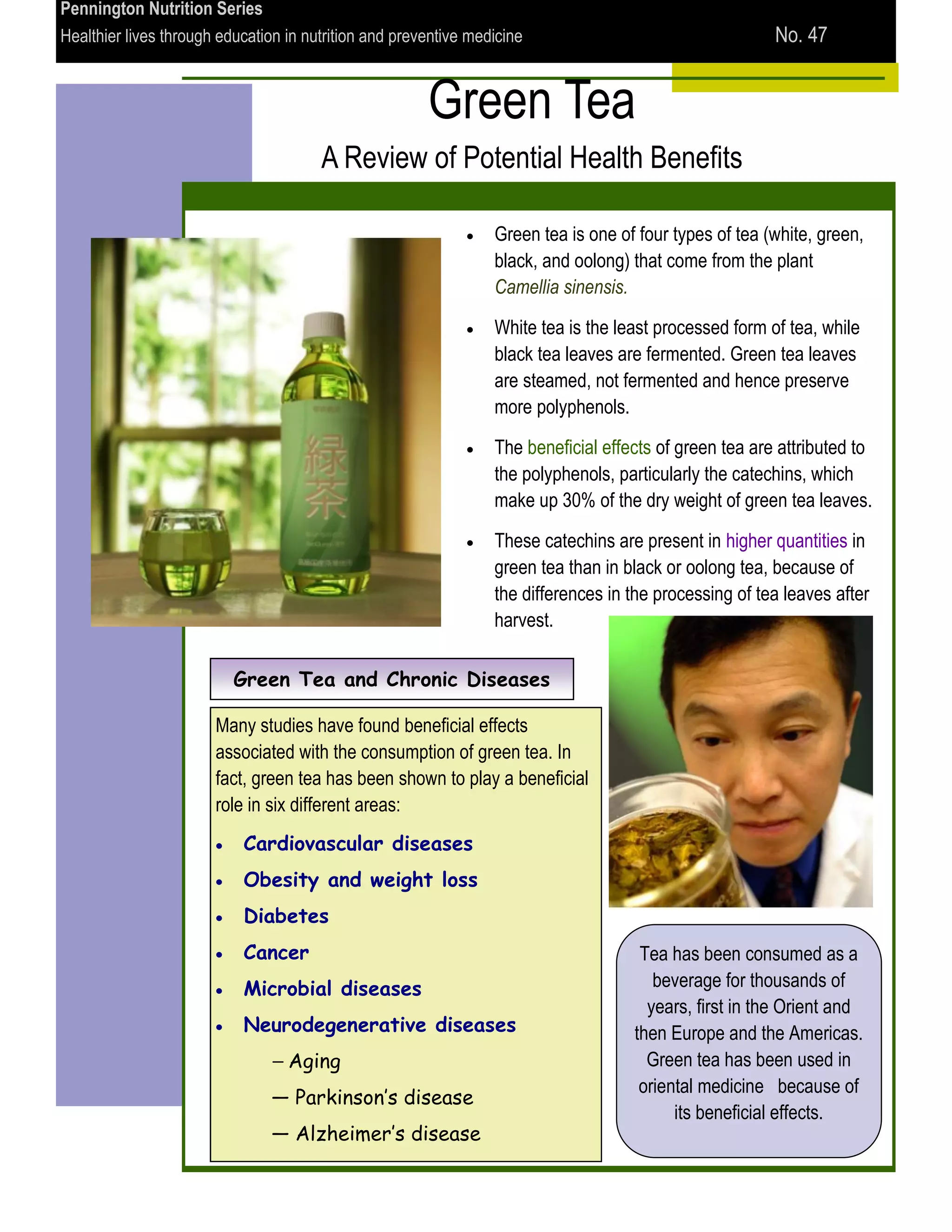 Health benefits of green tea | PDF